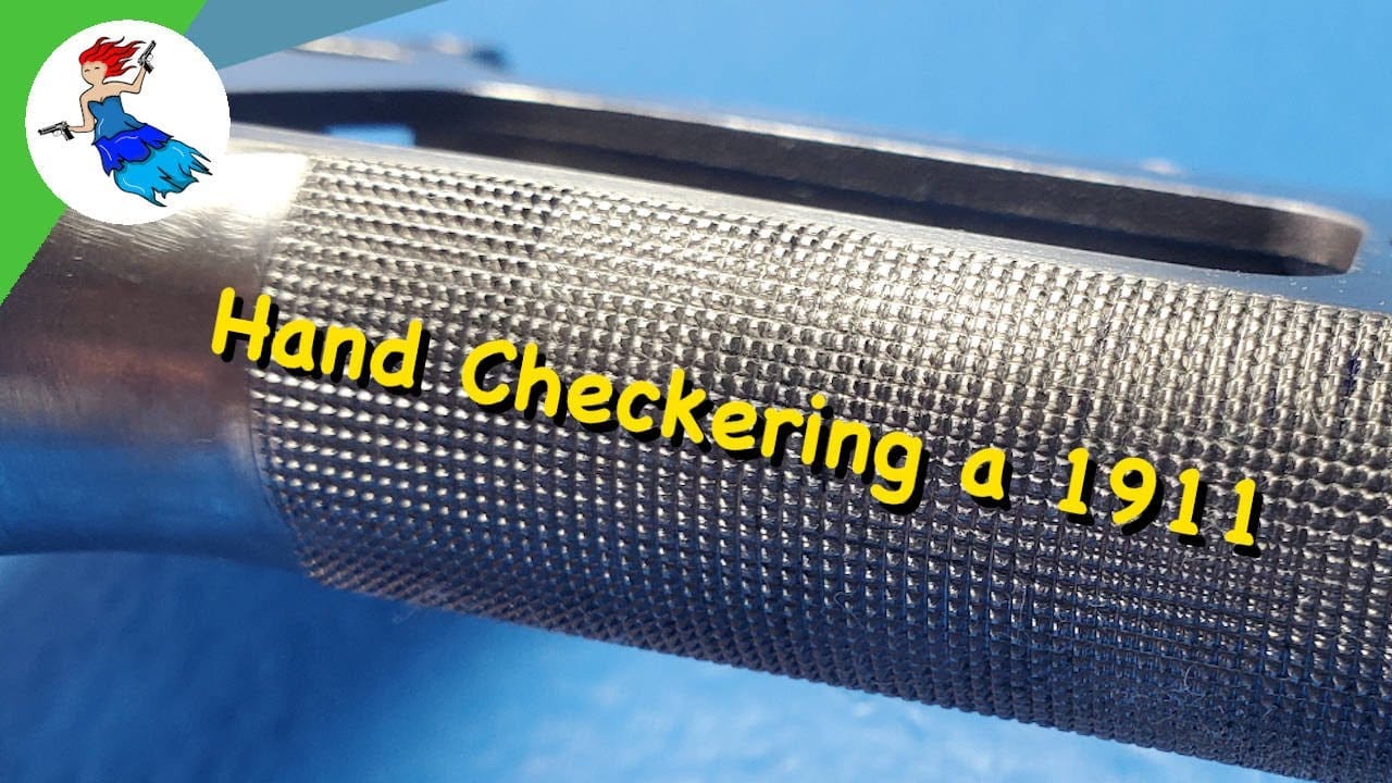 GUNSMITHING – HAND CHECKERING OF A PISTOL // 1911 Front Strap ...